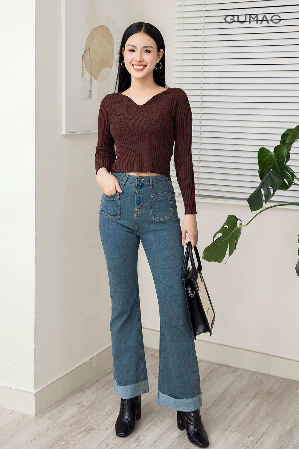 Quần jean nữ đẹp HÀNG HIỆU cao cấp kiểu cực chất 2025 | Gumac.vn