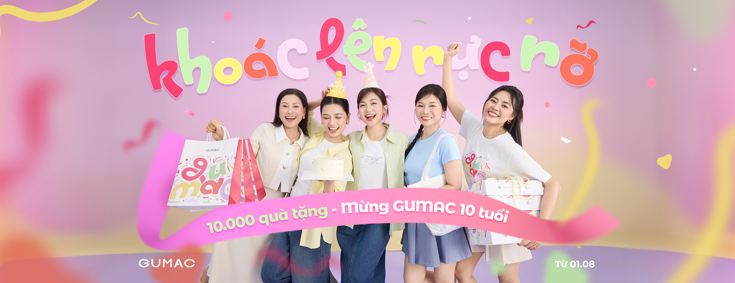 GUMAC Bùng Nổ 10.000 Quà Tặng Mừng Sinh Nhật Thập Kỷ