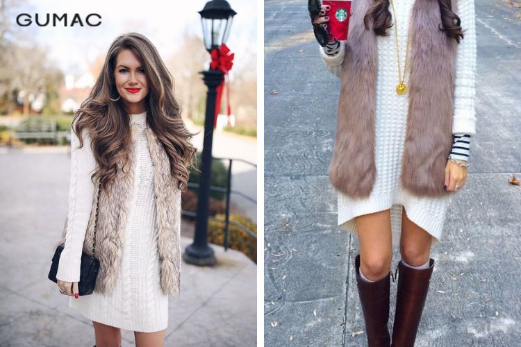 Cách phối đồ với áo gile lông chuẩn phong cách Street Style