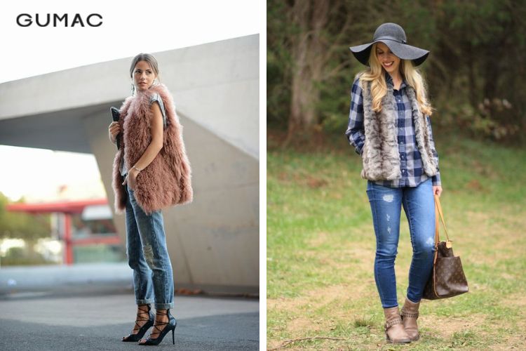 Cách phối đồ với áo gile lông chuẩn phong cách Street Style