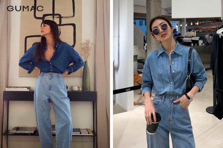 Quần jean xanh phối với áo màu gì ĐẸP cho nam và nữ