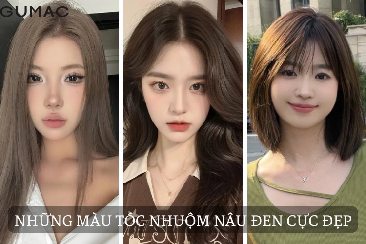 21 Màu tóc nhuộm nâu đen TÔN DA cực trẻ trung hot nhất 2025