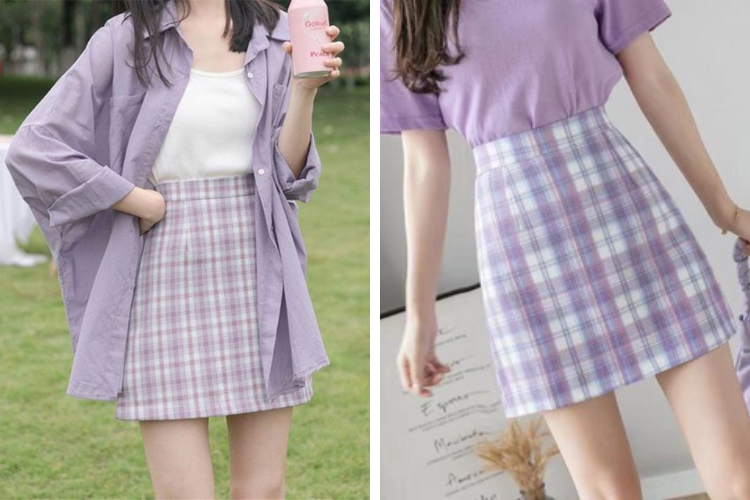 Bật mí 13+ phối váy sọc caro đỏ mặc áo gì để trở nên CÁ TÍNH