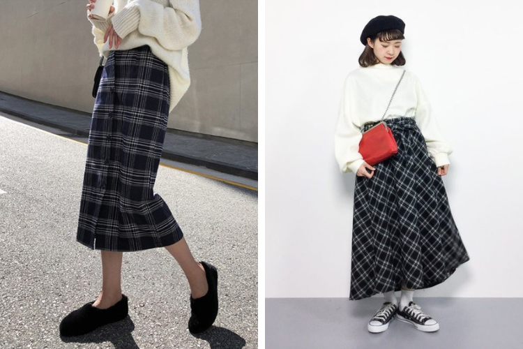 Bật mí 13+ phối váy sọc caro đỏ mặc áo gì để trở nên CÁ TÍNH