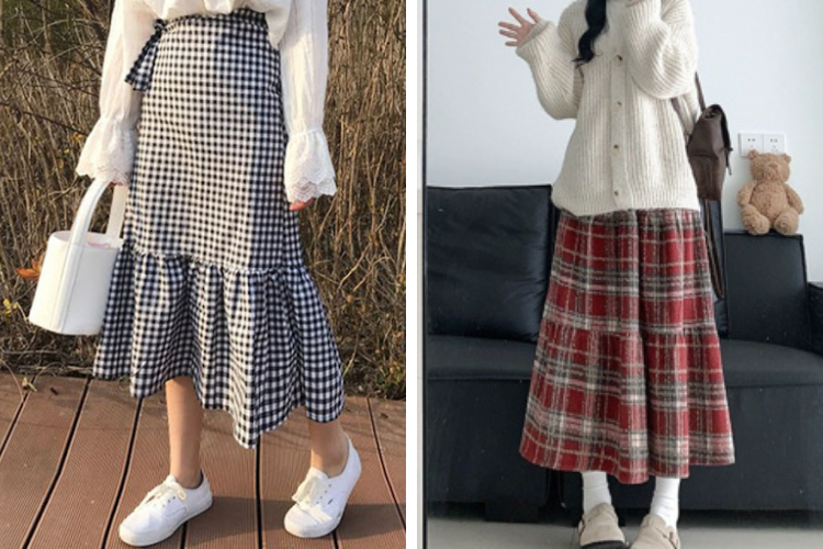 Bật mí 13+ phối váy sọc caro đỏ mặc áo gì để trở nên CÁ TÍNH